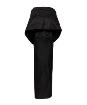 Attico Caped Midi Dress - Black