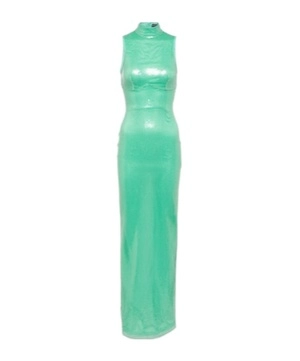 David Koma Halterneck Sequined Gown - Green