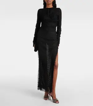 Alessandra Rich Lace Maxi Dress