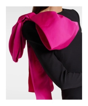 SAFIYAA LONDON Ines Bow-detail Faille Gown