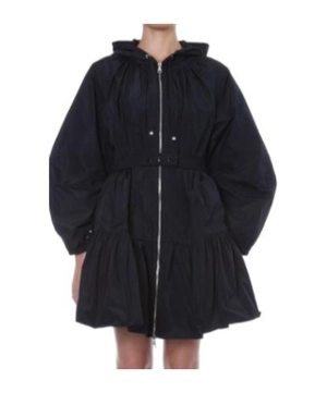 Moncler Hooded Coat With Drawstring And Belt