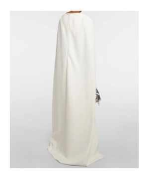 SAFIYAA LONDON Abrielle Embellished Caped Gown