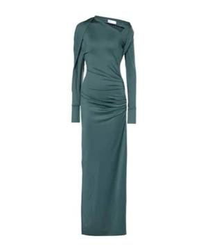 Victoria Beckham Ruched Asymmetric Gown