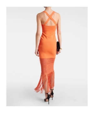 Galvan Fringed Midi Dress