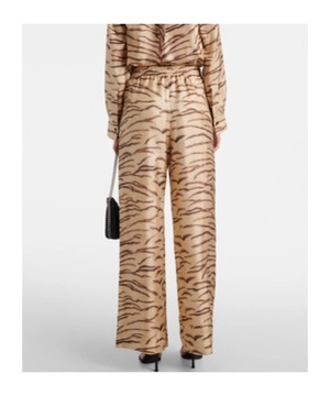 Stella McCartney Printed Silk Wide-leg Pants - Nude