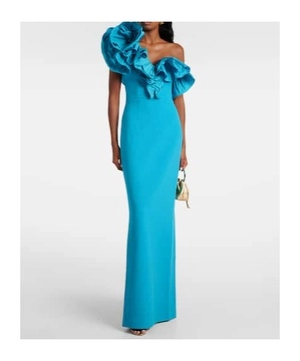Rebecca Vallance Ella One-shoulder Gown - Blue
