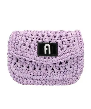 Furla 1927 Raffia Shoulder Bag - Purple