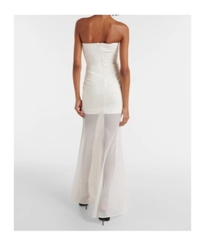 David Koma Bridal Strapless Gathered Cady Gown