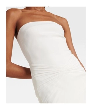 David Koma Bridal Strapless Gathered Cady Gown