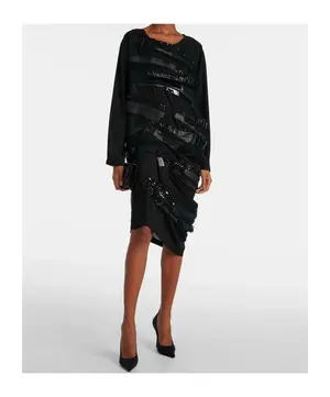 Junya Watanabe Asymmetric Paneled Midi Dress