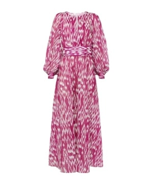 ERES Tornado Balloon-sleeve Maxi Dress - Pink