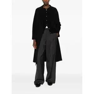 Max Mara Long Sleeved Belted Coat - Black