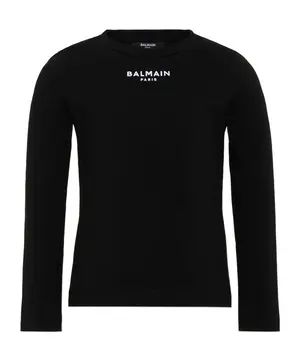 Balmain Logo-print Long-sleeve T-shirt - Black