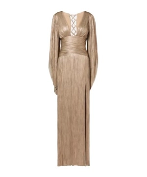 MARIA LUCIA HOHAN Alana Pleated Silk Tulle Gown - Nude