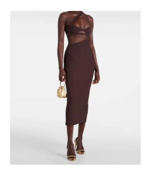 NENSI DOJAKA Asymmetric Midi Dress
