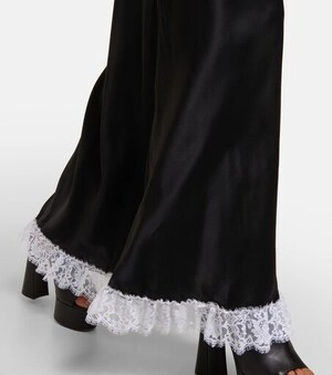 RODARTE Lace-trimmed Silk Maxi Dress