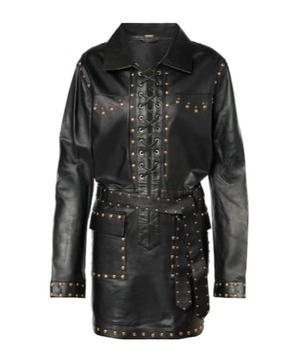 Dodo Bar Or Studded Leather Mini Dress