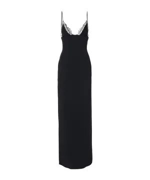 David Koma Lace-trimmed Gown - Black