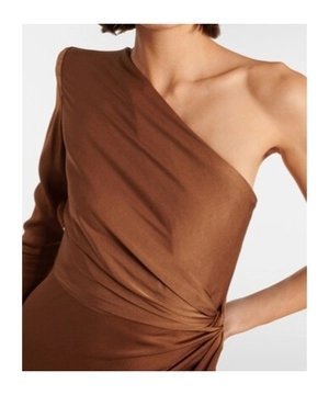 Alex Perry One-shoulder Satin Gown
