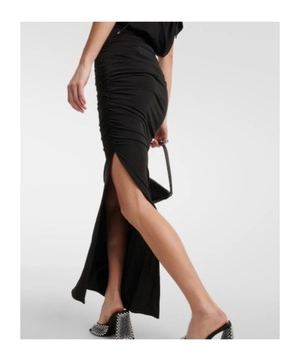 Attico Ruched Draped Jersey Gown