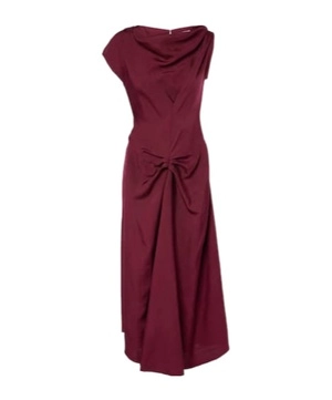 Victoria Beckham Deconstructed Gathered Midi Dress