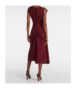 Victoria Beckham Deconstructed Gathered Midi Dress