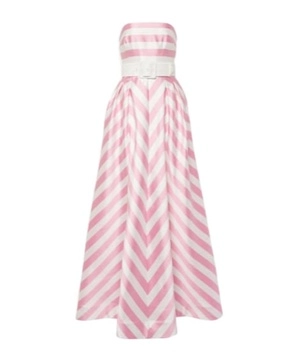 Rebecca Vallance Jocelyn Striped Satin Gown - Pink