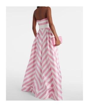Rebecca Vallance Jocelyn Striped Satin Gown