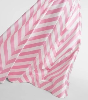 Rebecca Vallance Jocelyn Striped Satin Gown