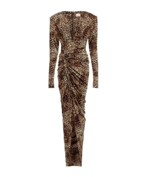 Alexandre Vauthier Leopard-print Jersey Maxi Dress - Brown