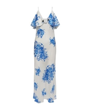 RODARTE Floral Silk Slip Dress - White
