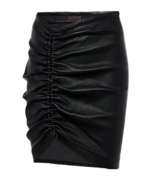 Stouls Mouna Leather Miniskirt - Black