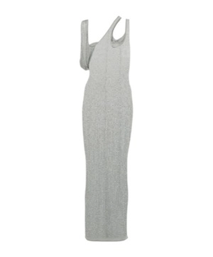 Attico Embellished Jersey Midi Dress - Gray