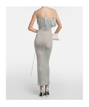 Attico Embellished Jersey Midi Dress