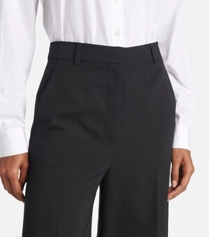 Stella McCartney High-rise Wool-blend Wide-leg Pants