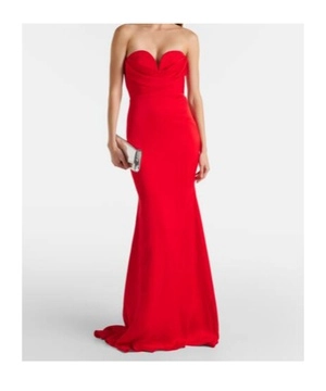 Alex Perry Strapless Satin Gown