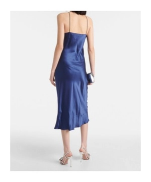 RODARTE Floral Appliqué Silk Midi Dress