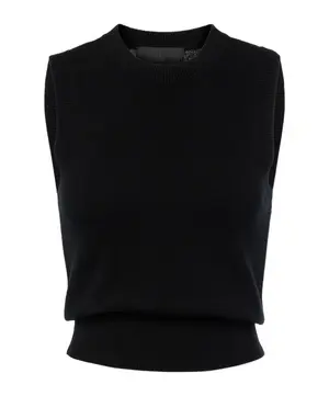 NILI LOTAN May Cashmere Vest - Black