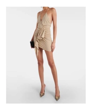 Alexandre Vauthier Draped Ruffled Wrap Dress