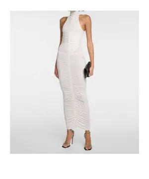 Alex Perry Crystal-embellished Ruched Maxi Dress