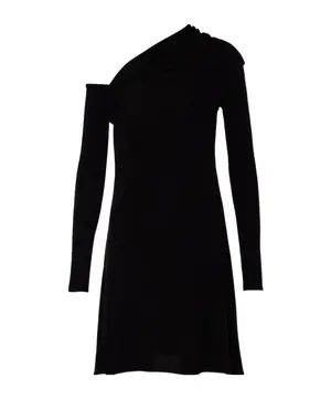 COURREGES Twist One-shoulder Dress - Black