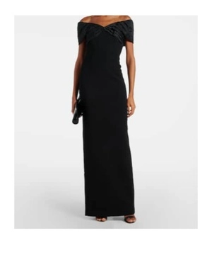 Rebecca Vallance Shawl Crepe Dress