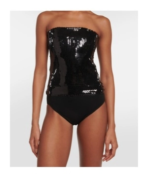 Alexandre Vauthier Sequined Strapless Bodysuit
