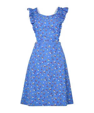 Miu Miu Floral Print Dress - Blue