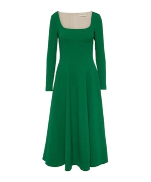 EMILIA WICKSTEAD Kylee Crêpe Midi Dress - Green