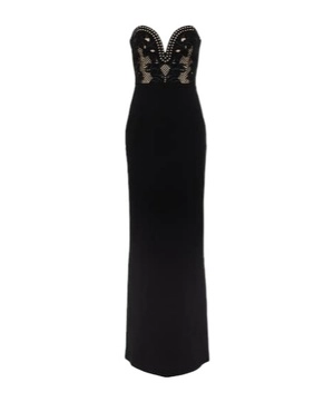 Rebecca Vallance Alisa Lace Bustier Gown - Black