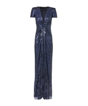 Jenny Packham Momoka Sequined Gown - Black