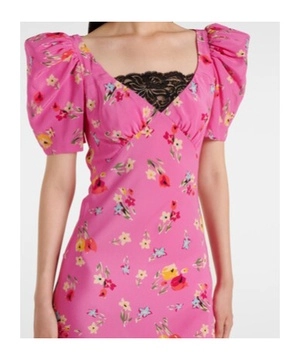 RODARTE Lace-trimmed Silk Maxi Dress