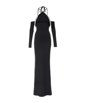 David Koma Crystal-embellished Gown - Black