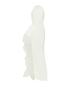 Maticevski Bridal Epitome Tulle-trimmed Crepe Gown - White